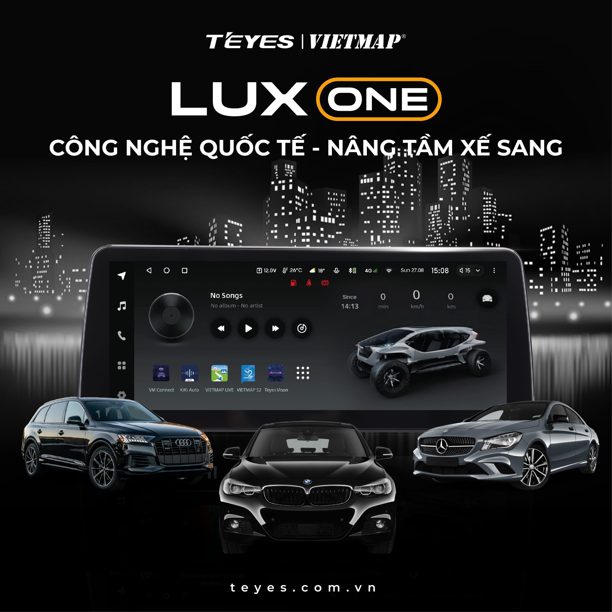 VIETMAP LUX ONE: Màn hình Android đẳng cấp cho xe sang chính thức ra mắt