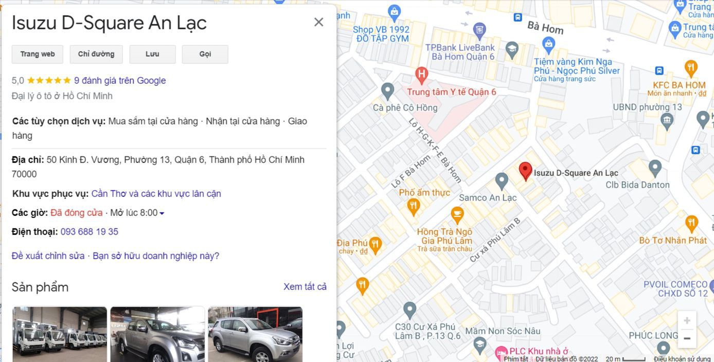 Isuzu D Square An Lạc - Hồ Chí Minh: Giới thiệu đại lý, chỉ đường, hình ...